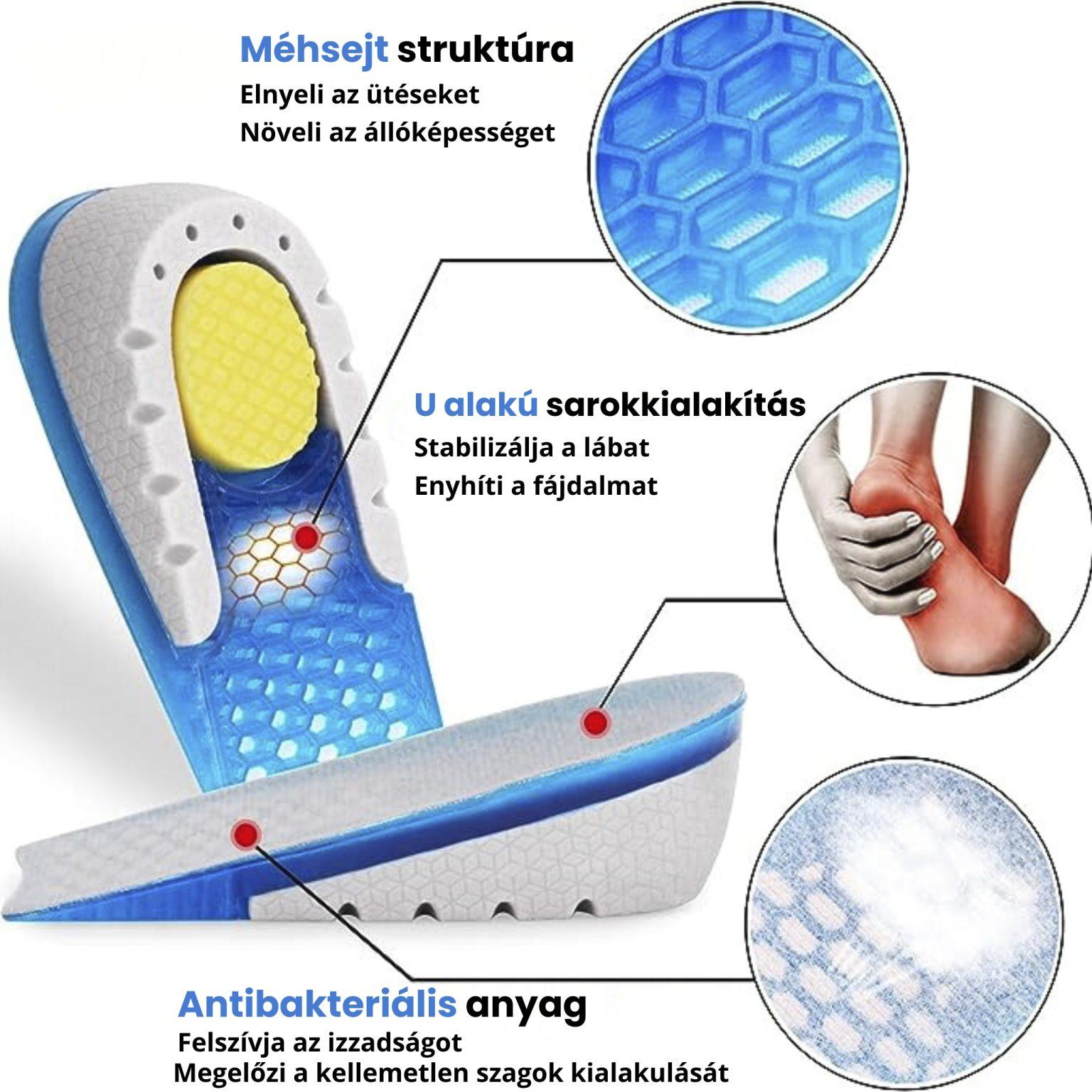 Orto Vital szilikon gél sarokemelő talpbetét - Talpbetetek